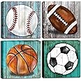 Amazon.com: Mulpnee Boys Room Sports Decor Wall Art Posters, Baseball ...