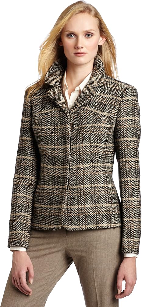 Jones New York Women's 2 Pocket Jacket, Graphite/Multi, 4 at Amazon ...