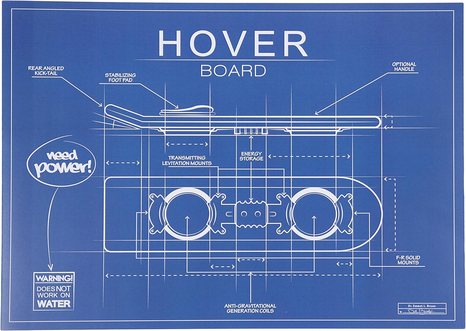 Back to the Future Future Technologies Hoverboard Blueprint: Amazon.ca ...