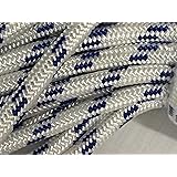 3/4" X 150', 12 Carrier, 24-strand Arborist Bull Rope, White/blue ...