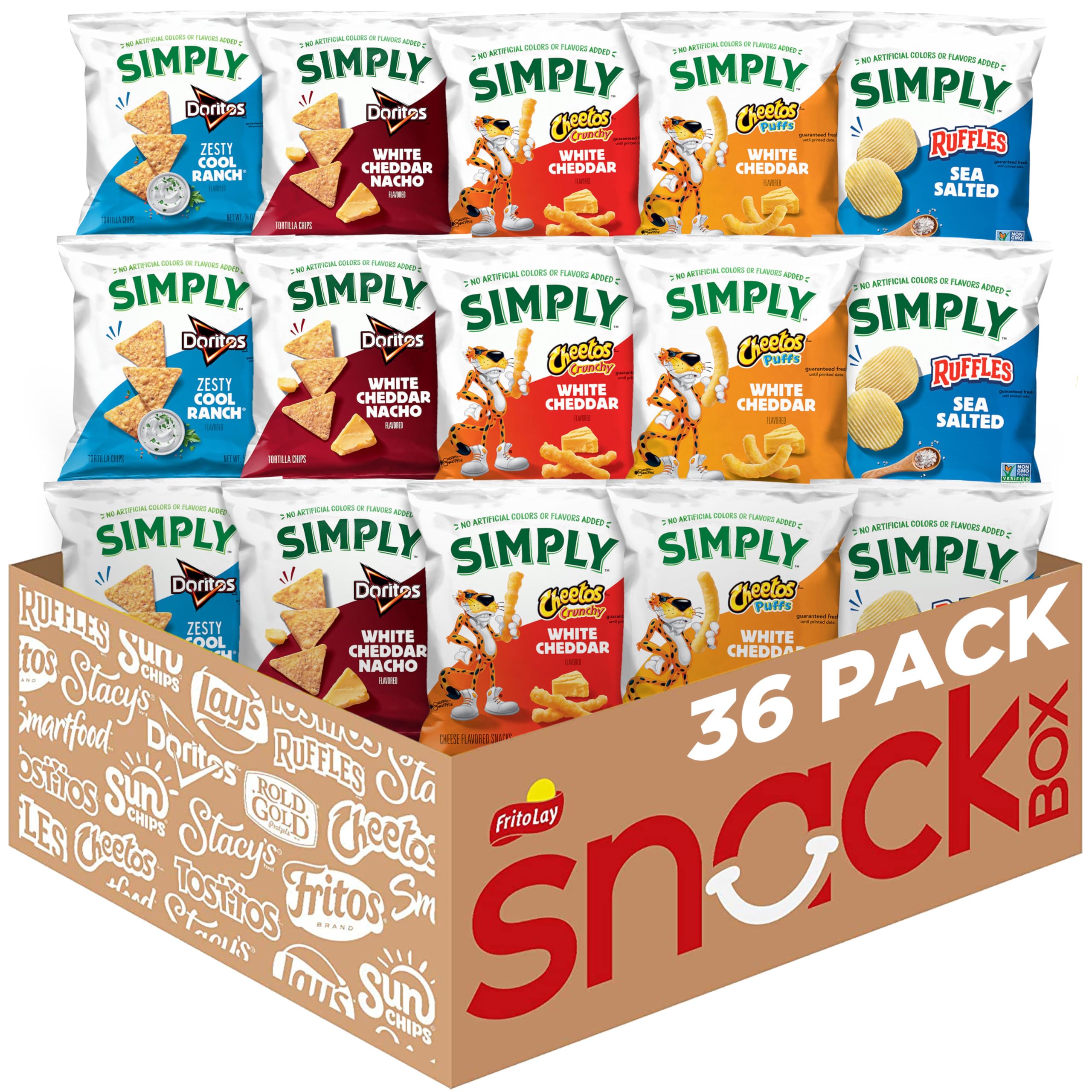Simply Snacks Variety Pack, 0.875 Oz, 36 Count, Packaging May Vary for ...