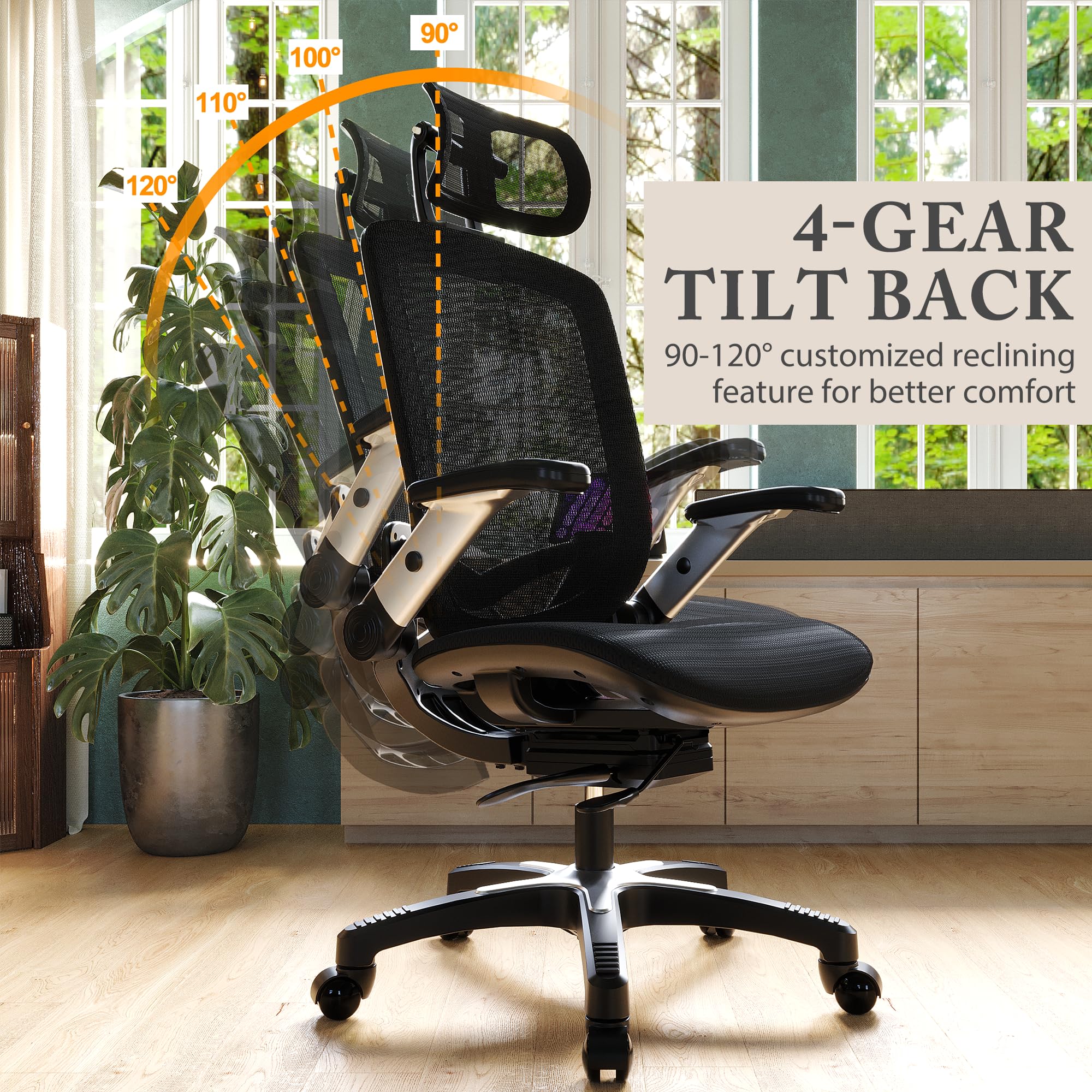 Mua GABRYLLY Ergonomic Office Mesh Chair, High-Back Desk Chair with ...