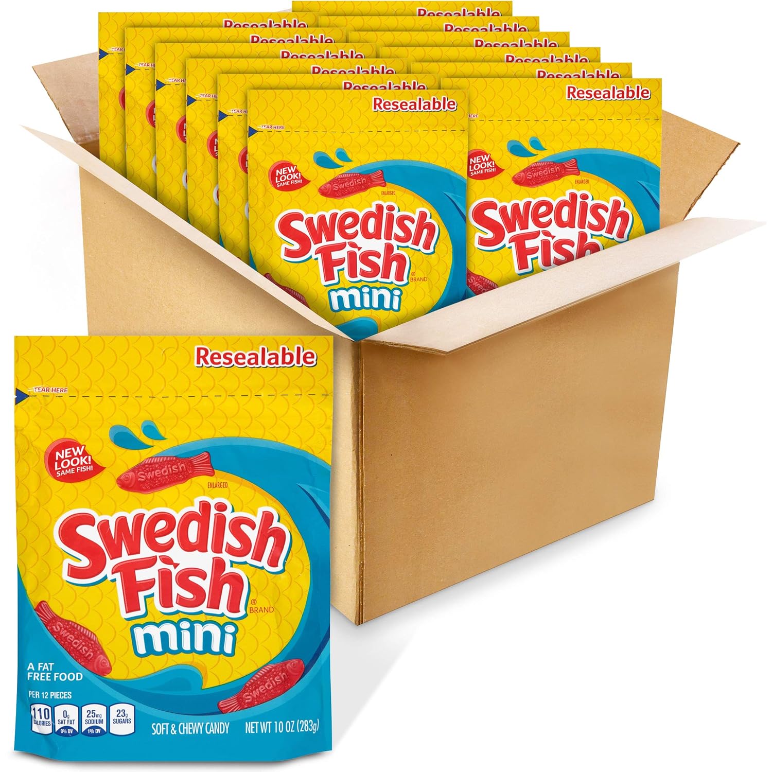 Amazon.com : SWEDISH FISH Mini Soft & Chewy Candy, 12 - 10 oz Bags ...