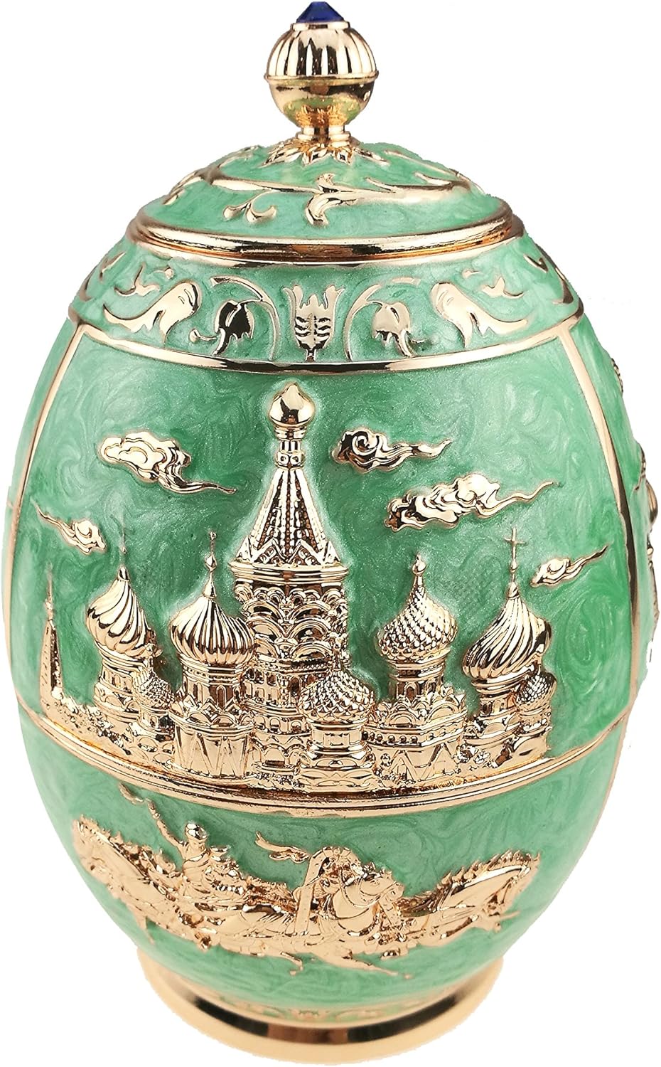 Amazon.com: Royal Russian Style Tea Canister Engrave Castle Pattern Tin ...