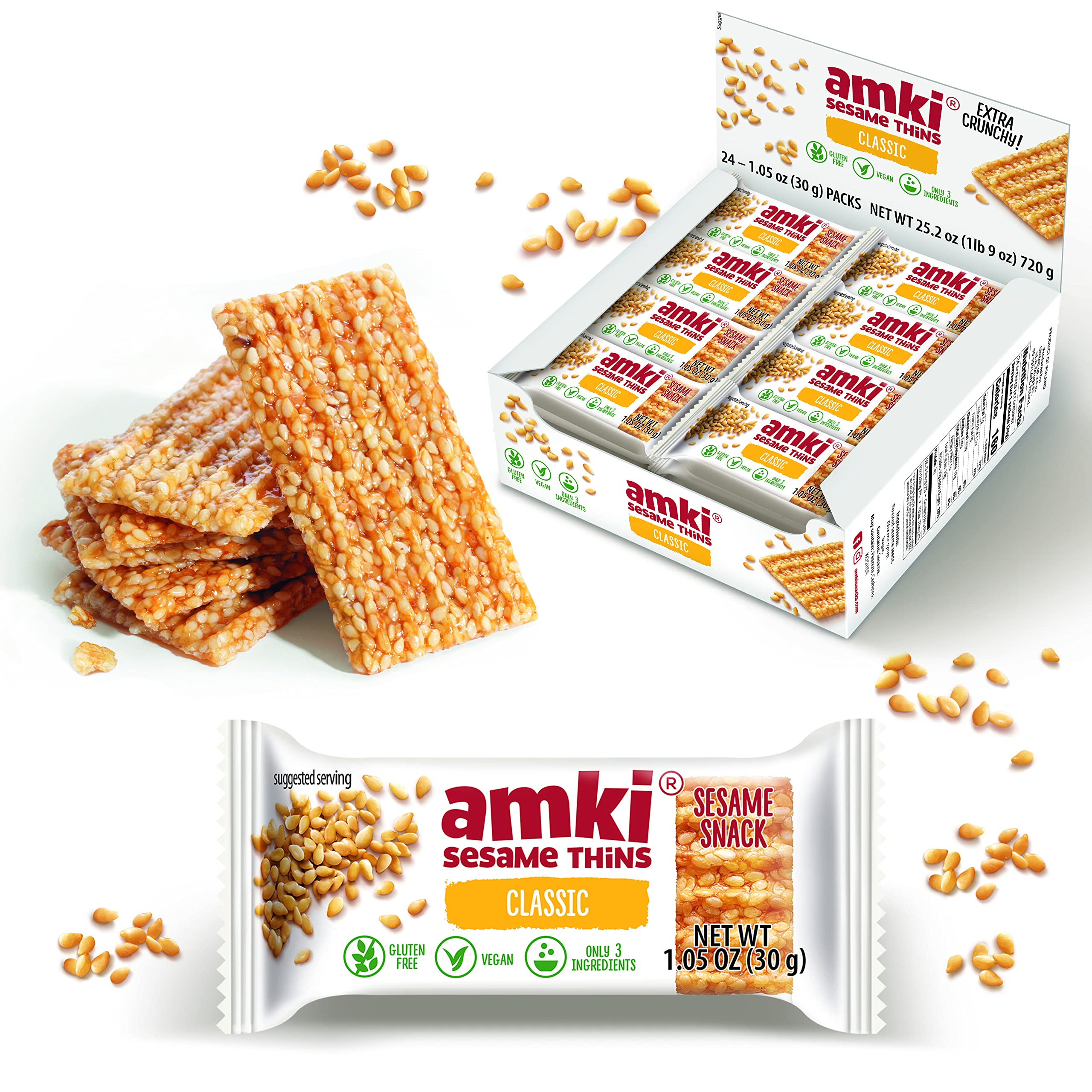 Mua Amki Sesame Thins Classic (Sesame Snaps), Gluten Free, Vegan ...