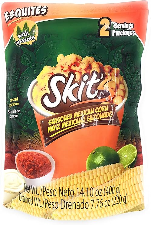 esquites botaneros skits SEASONED mexicano maíz con epazote Sal de Mar ...