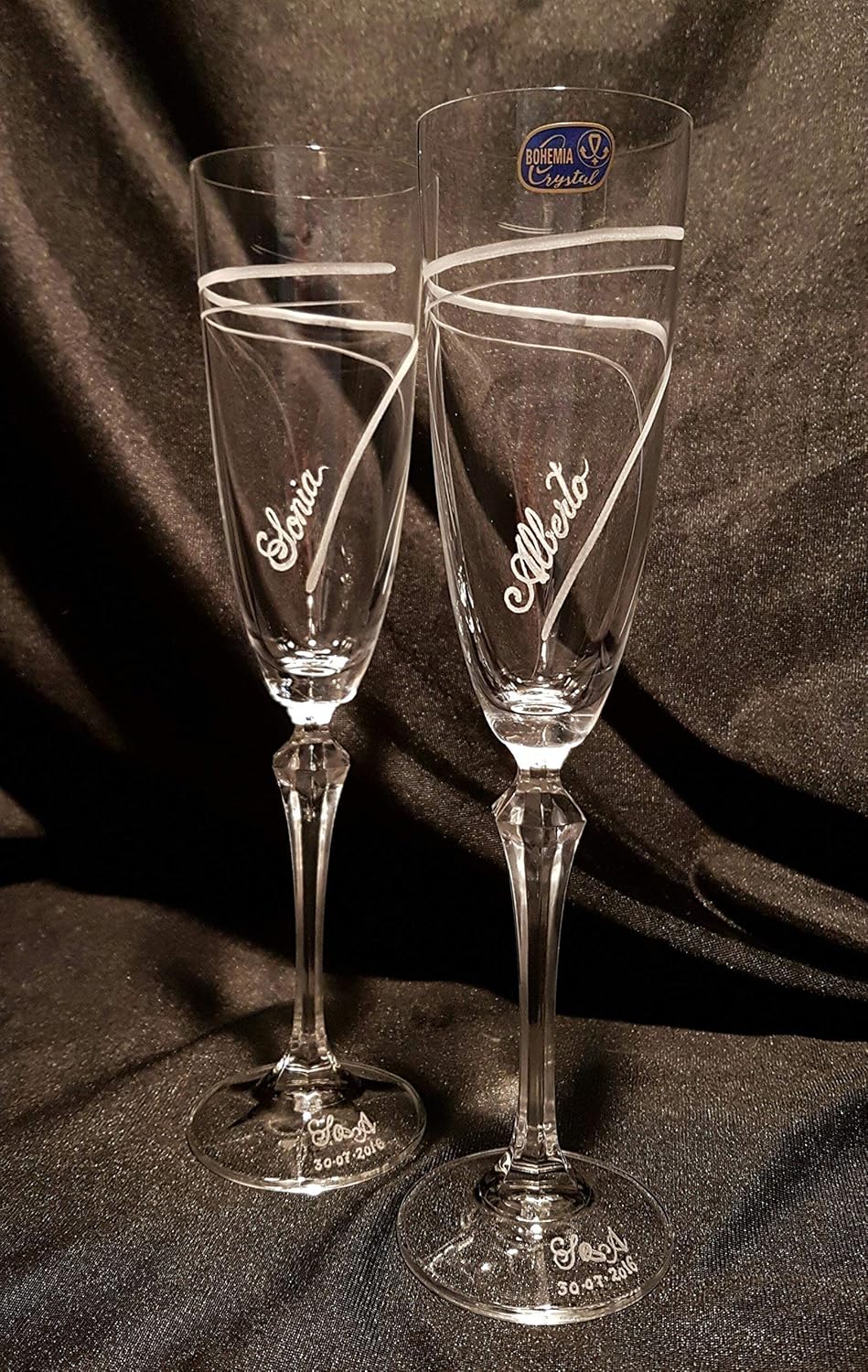 Copas Bohemia Cava/Champán Talladas a Mano con estuche ECO.(mod ...