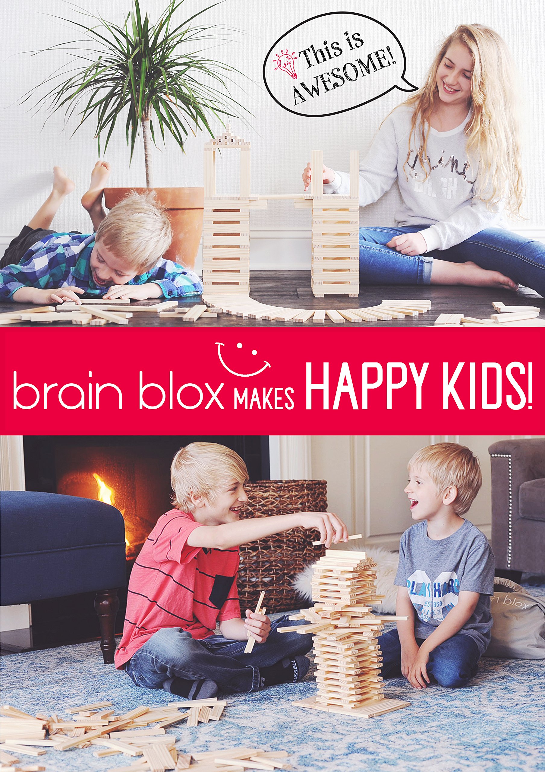 Mua Natural Wooden Blocks for Kids Ages 4-8 - Montessori Blocks for ...
