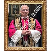 Amazon.com: Pope Leo XIV Official Portrait Framed Art - Standard Gold Framed Canvas Print | Made ...