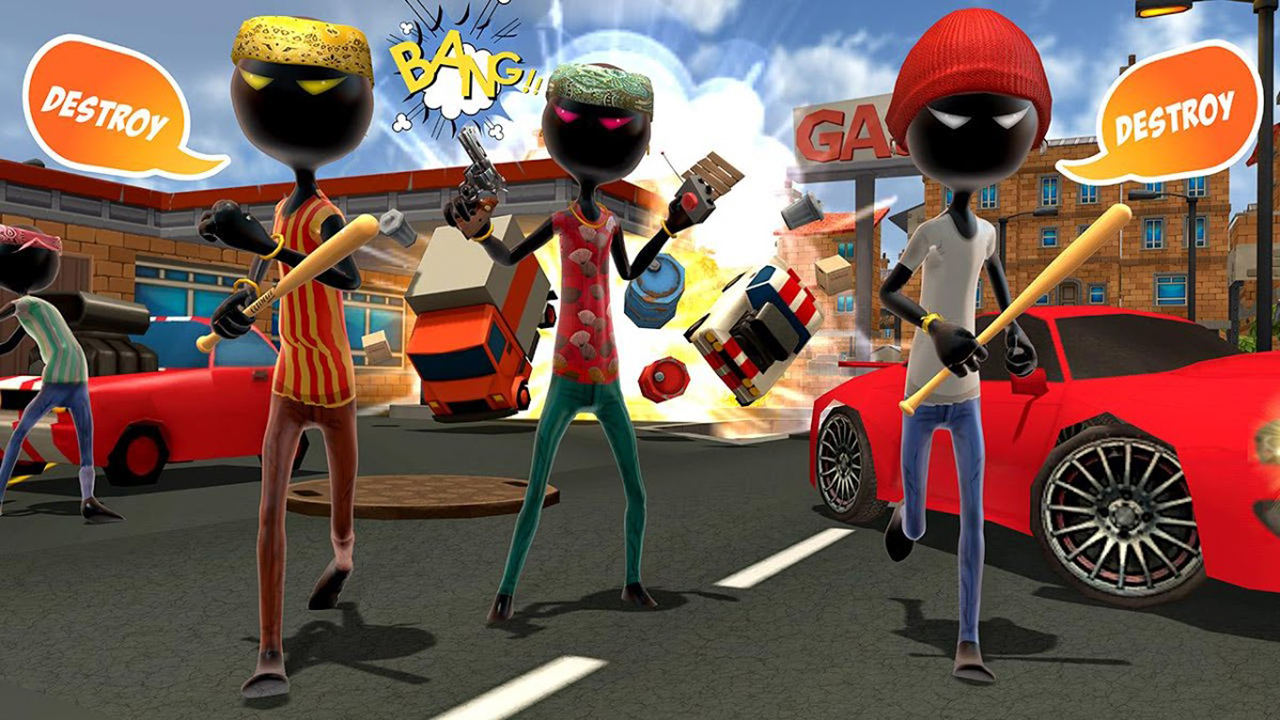 Shadow Gangster Super Hero Battle Simulator 3D: Vegas City Stickman ...