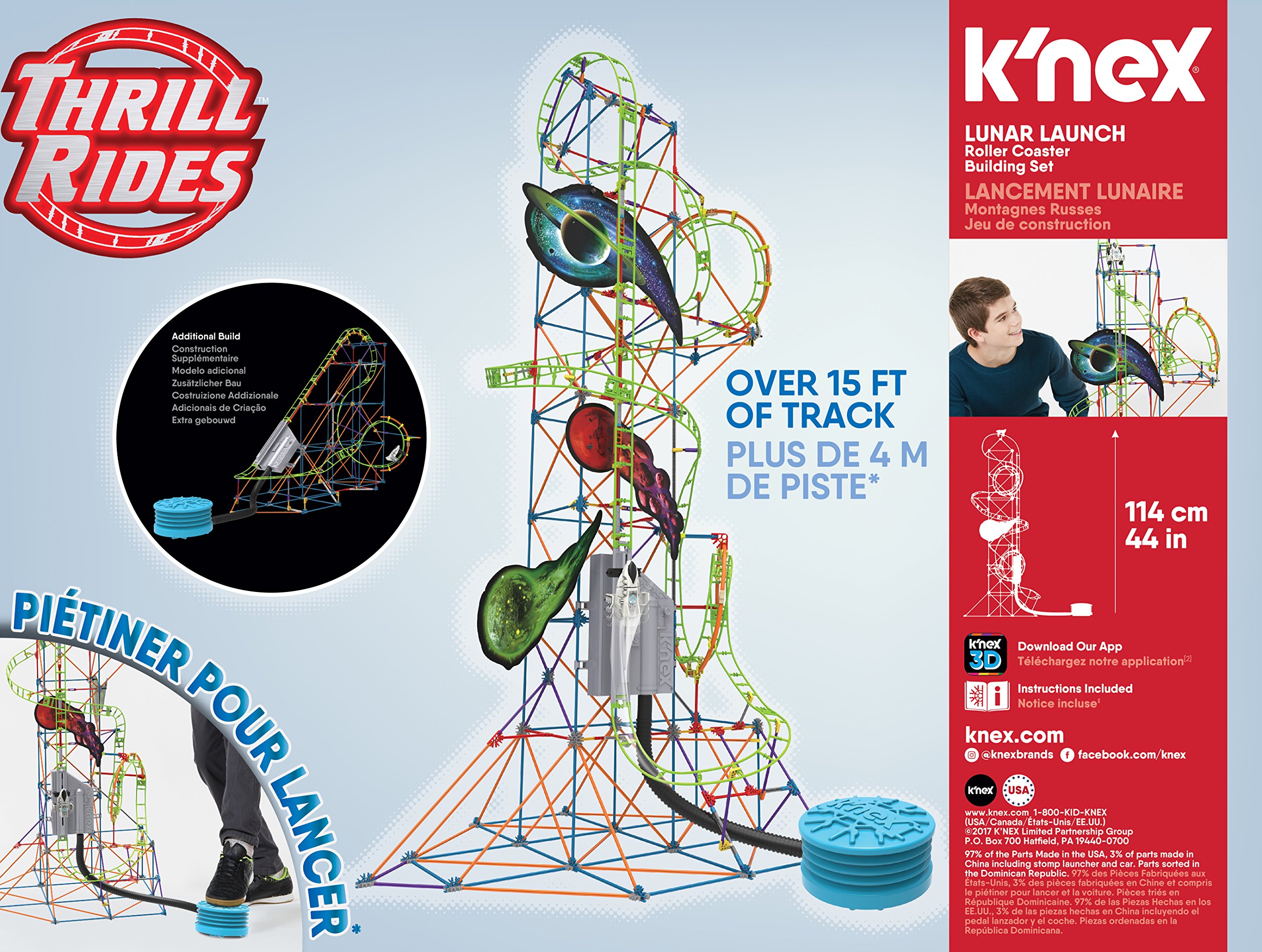 K'NEX Thrill Rides Lunar Launch Roller Coaster Building Set | Pricepulse