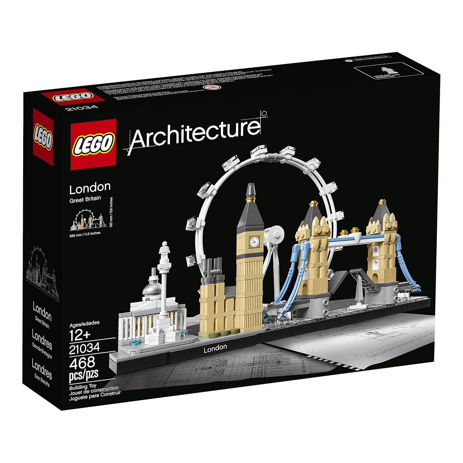 Lego Architecture London Landmarks 468 Pieces Age 12 New For 2017 Gift Set