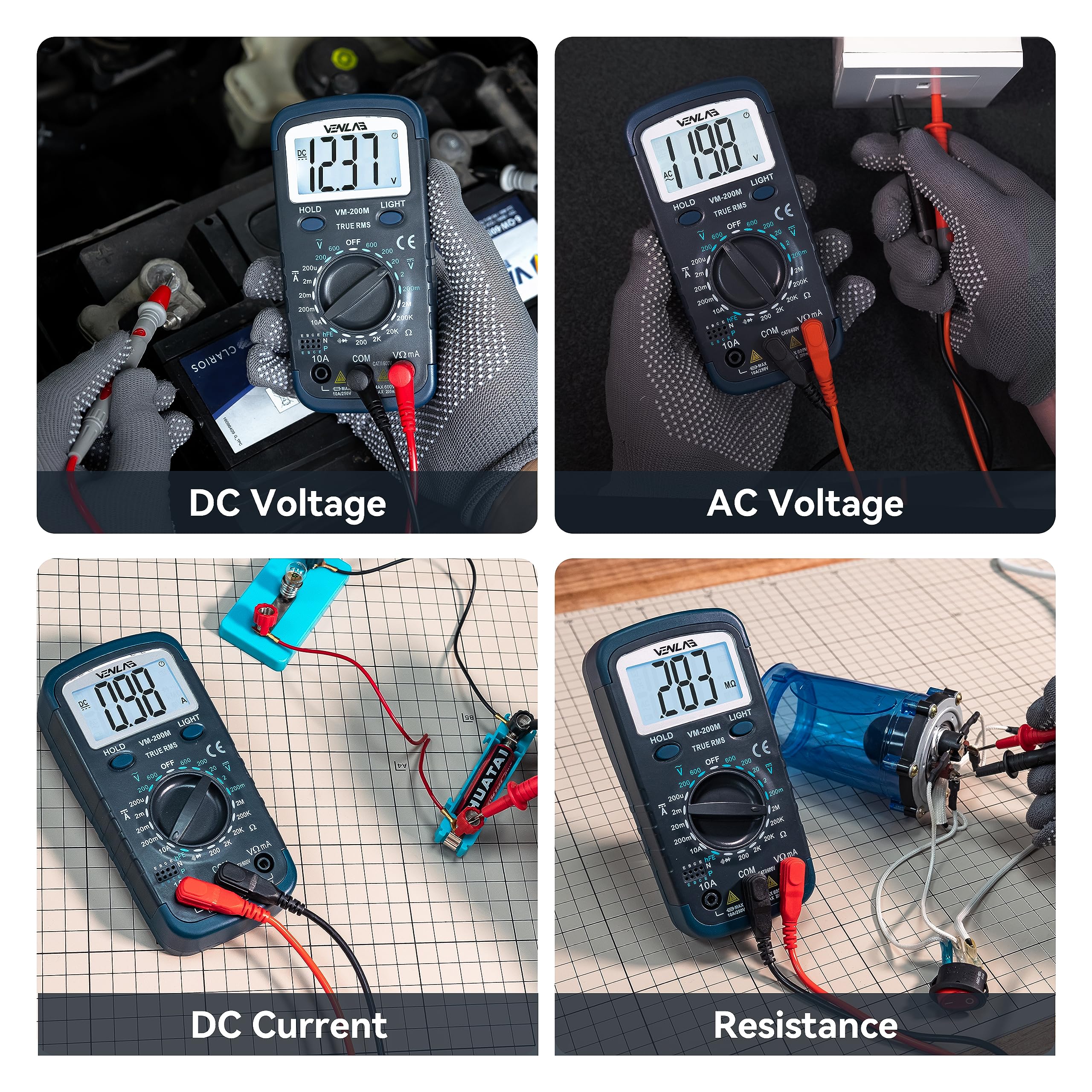 Mua Digital Multimeter DC AC Voltmeter, Ohm Meter, Fast Accurately ...