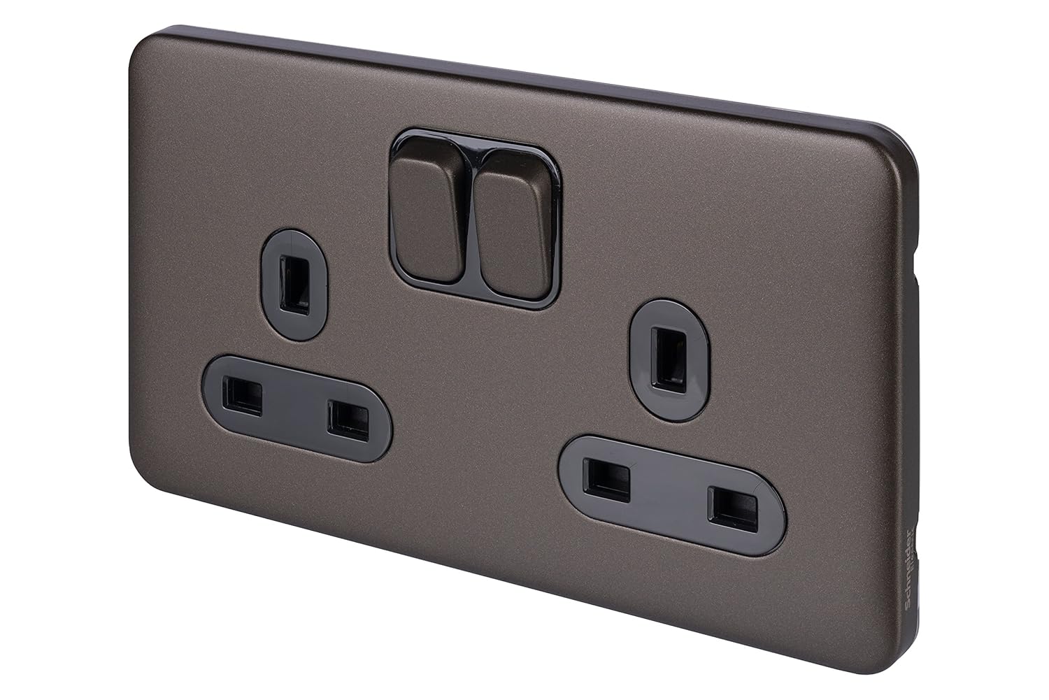 Schneider Electric Lisse Screwless Deco – Switched Double Power Socket ...