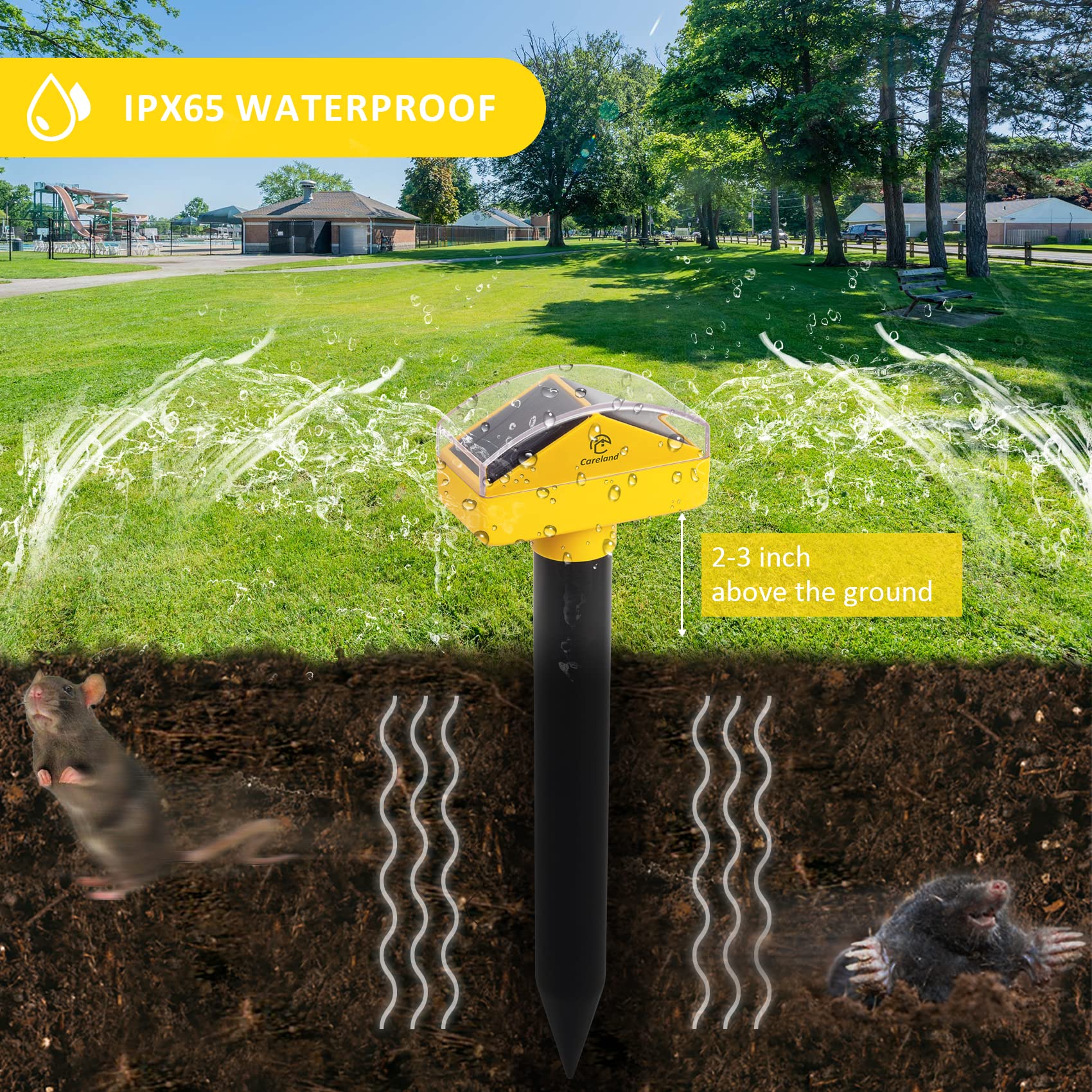 Mua Diaotec Mole Repellent Stakes Gopher Repellent Sonic Solar Powered ...