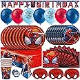 Amazon.com: Spiderman Birthday Party Supplies Set | Spiderman Party ...