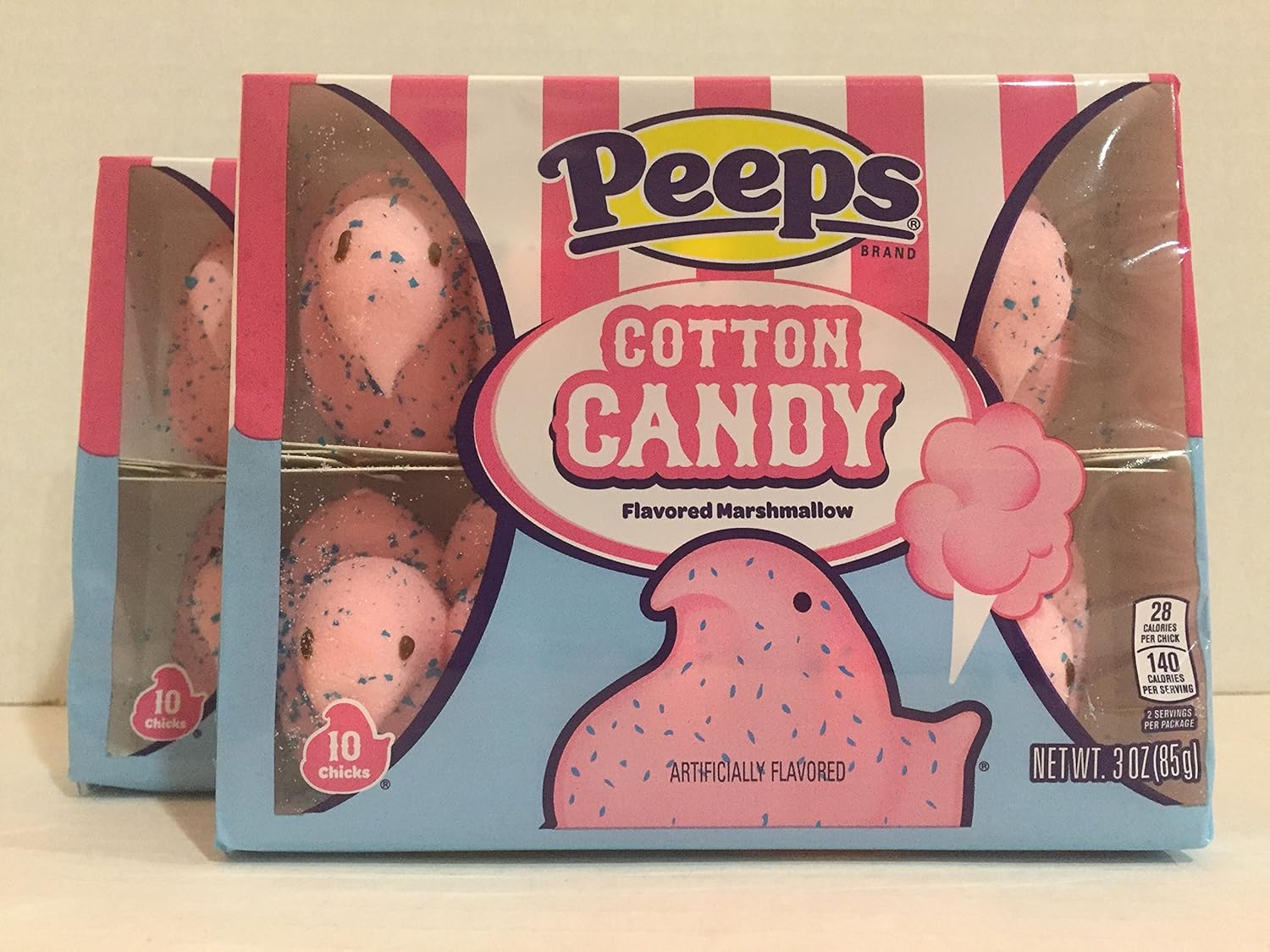 Amazon.com : Peeps Limited Edition Cotton Candy Pack of 2, 20 chicks ...