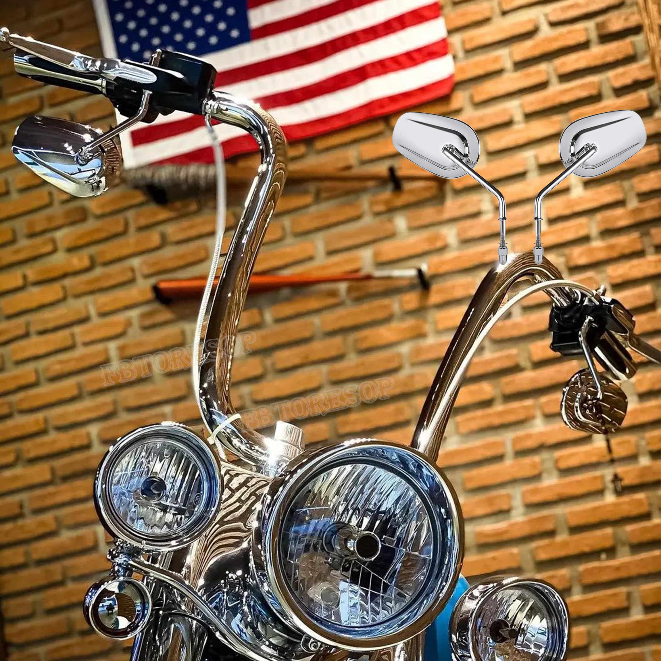 Mua Chrome Harley Mirrors For Sportster Mirrors Chrome Rearview ...
