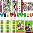 Amazon.com: 110 Pcs Mario Party Favors, Mario Birthday Decorations ...