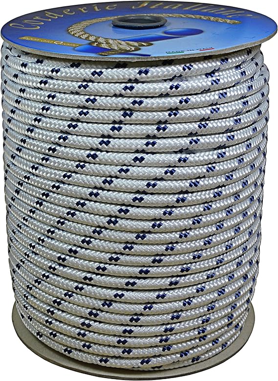 Corderie Italiane 006006022 Corda Nautica, 6 mm, 100 Metri, Bianco con ...