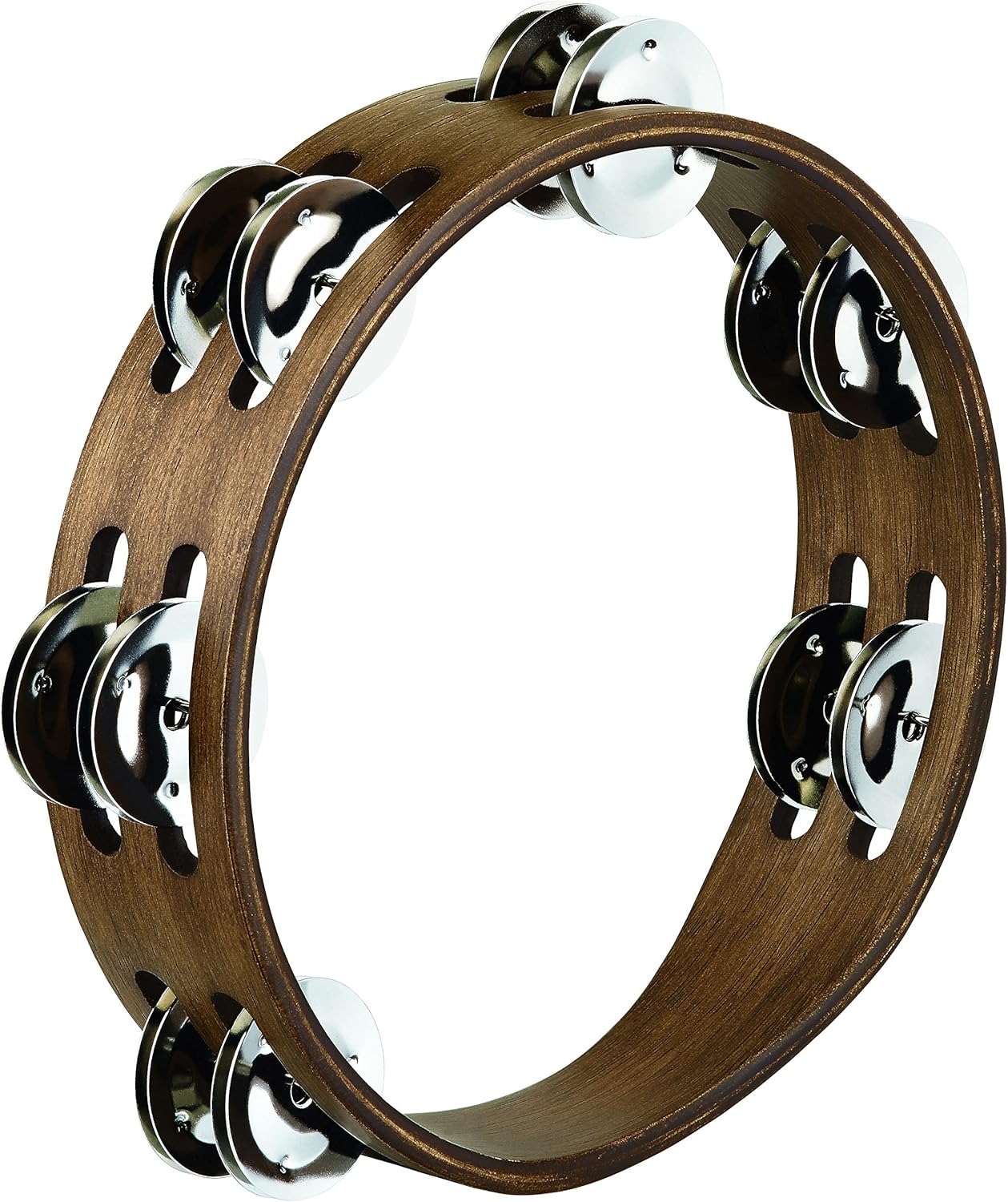 Meinl Percussion CTA2WB - Pandereta de madera (2 filas de sonajas de ...