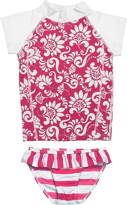 Snapper Rock Girls Part UPF 50+ Uv Sun Protection Two-Piece Set Short ...