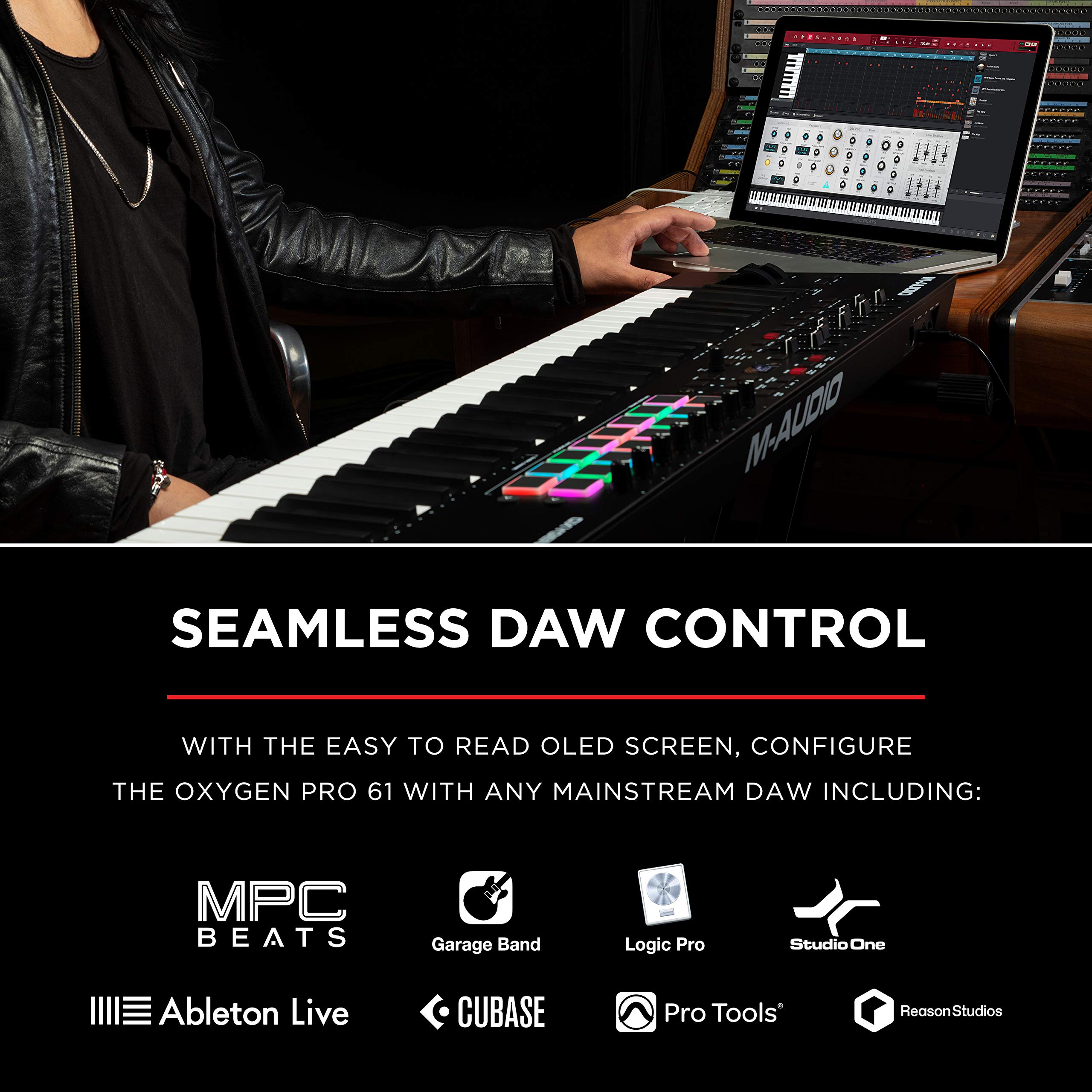 Mua Oxygen Pro 61 – 61 Key USB MIDI Keyboard Controller With Beat Pads, MIDI Assignable Knobs ...