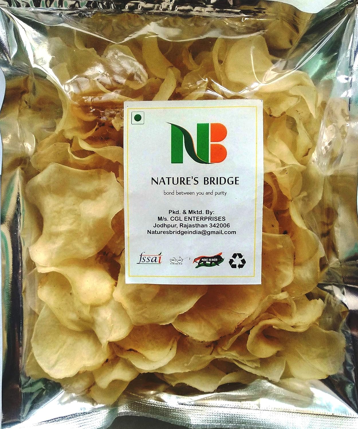 Nature's Bridge Raw Potato Chips/ Dry Potato Fryums (Crunchy, Thin ...