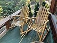 Amazon.com: DJL Antique Wood Outdoor Rocking Log Chair Wooden Porch ...