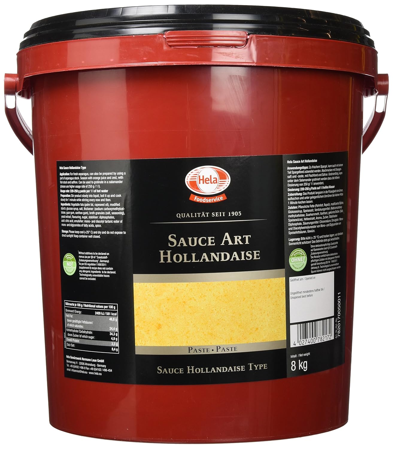 Hela Sauce nach Hollandaise Art, 8 Kg: Amazon.de: Lebensmittel & Getränke