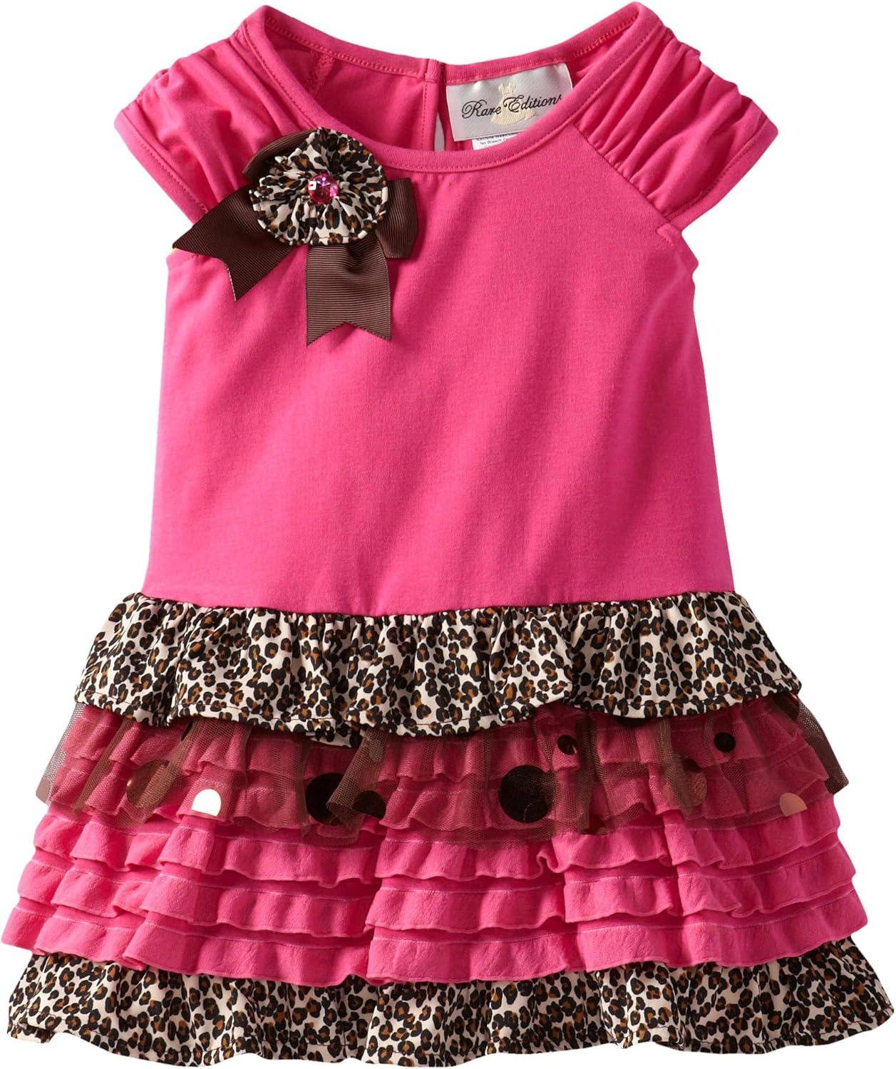Amazon.com: Rare Editions Little Girls' Toddler Cheetah Print Tiered ...