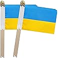 Amazon.com : TSMD Ukraine Stick Flag Ukrainian Small Mini Hand Held ...