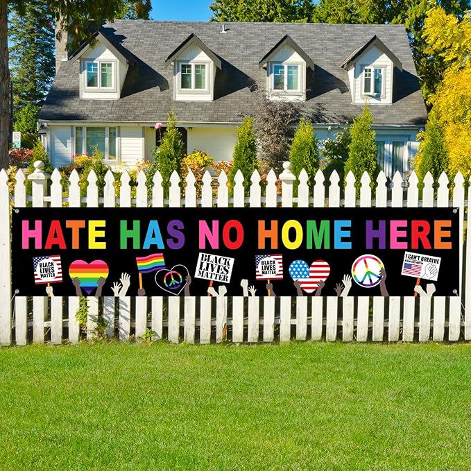 Hate Has No Home Here Yard Sign Banner Black Lives Matter Banner ...