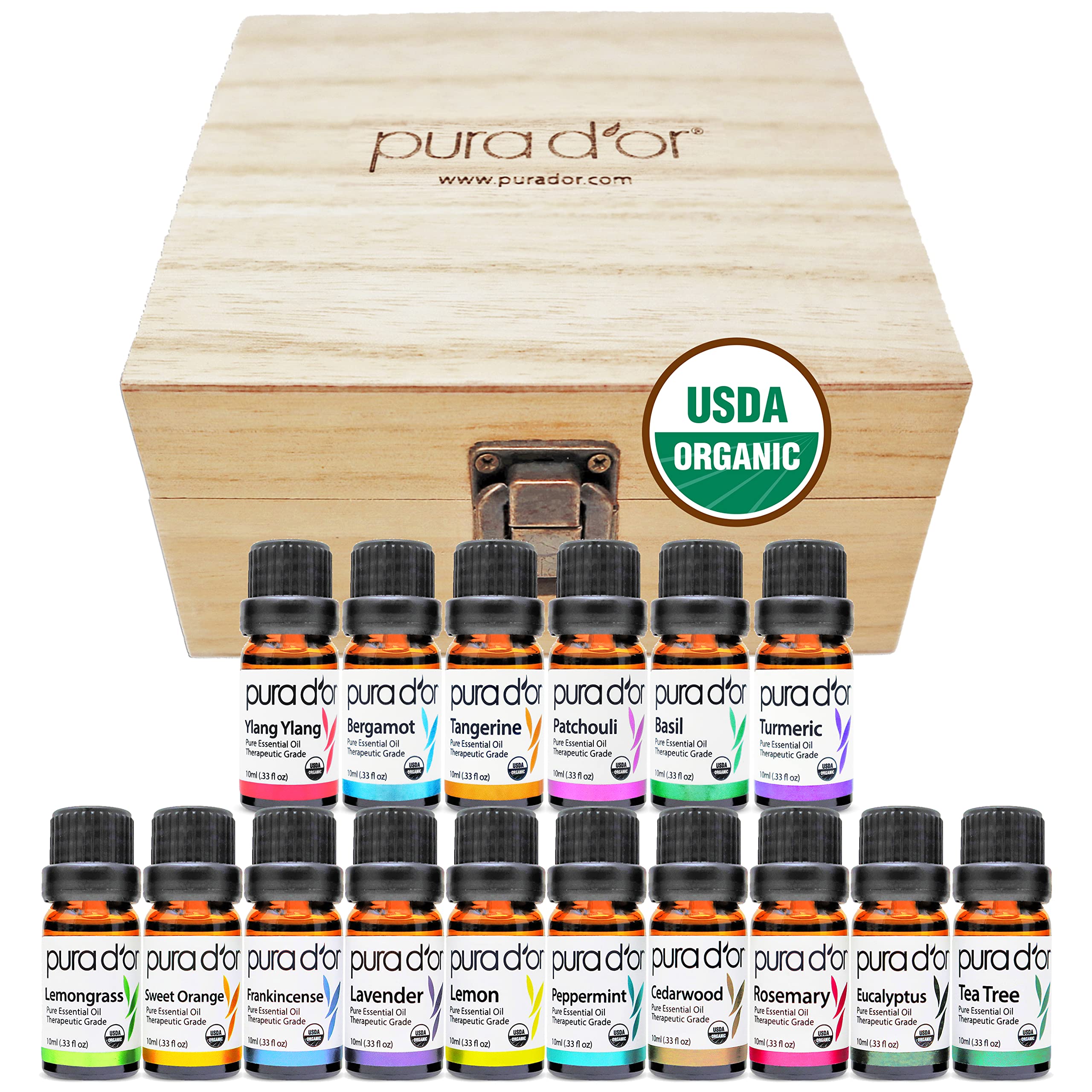 Mua Organic Sweet16 Essential Oils Set - 16x 10m Wood Box Aromatherapy ...