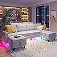 Amazon.com: SKKTKT LED Sectional Couches for Living Room, Modular ...