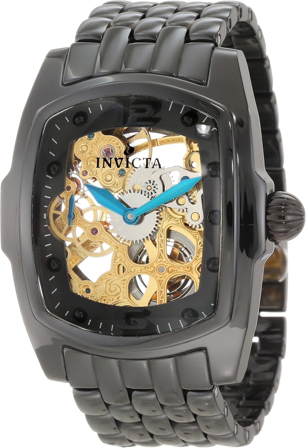 Amazon.com: Invicta Men's 1113 Lupah Mechanical Gold Tone Skeleton Dial ...