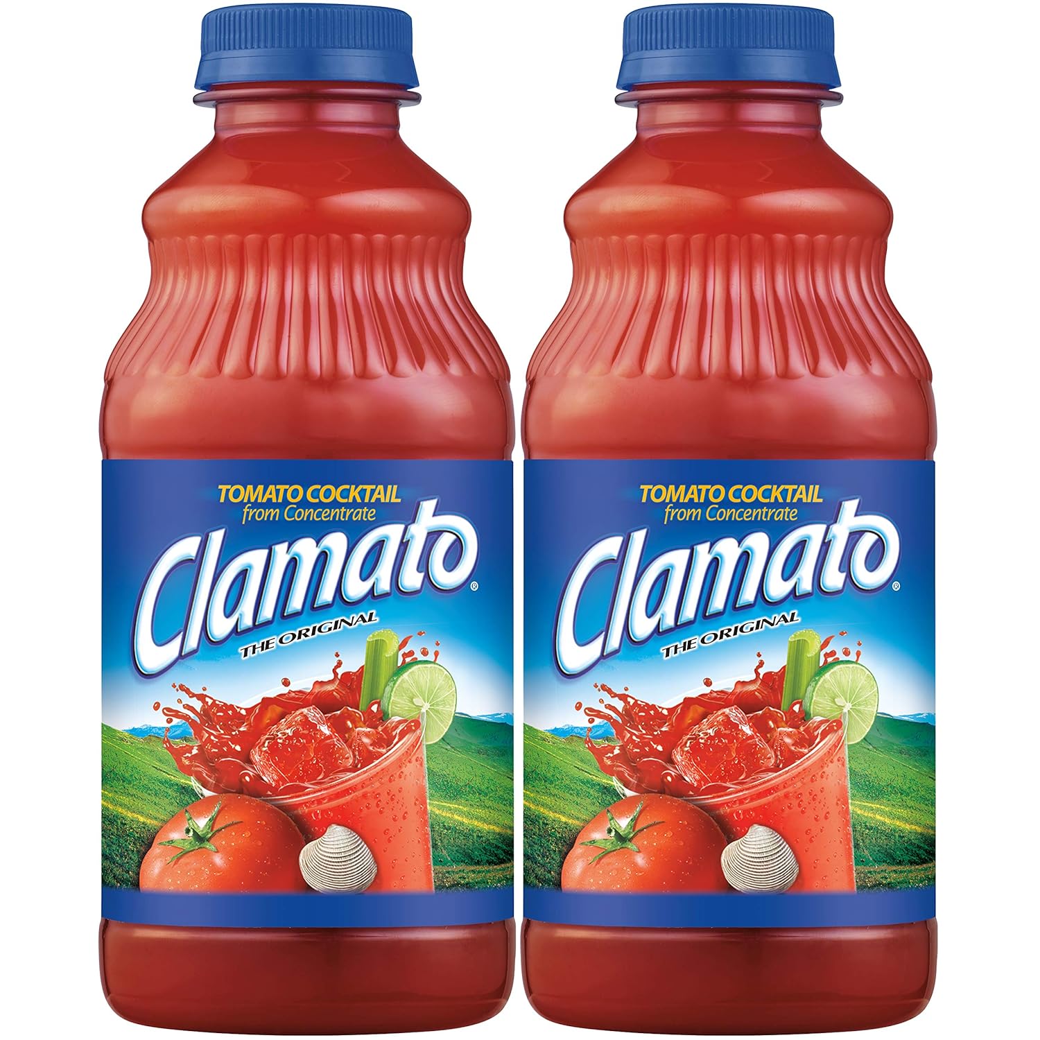Amazon.com : Clamato Tomato Cocktail, Original, 32oz Bottle (Pack of 2 ...