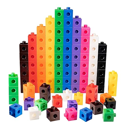 100 Piece Linking Cubes Set, Counting Blocks, STEM, Connecting Blocks ...