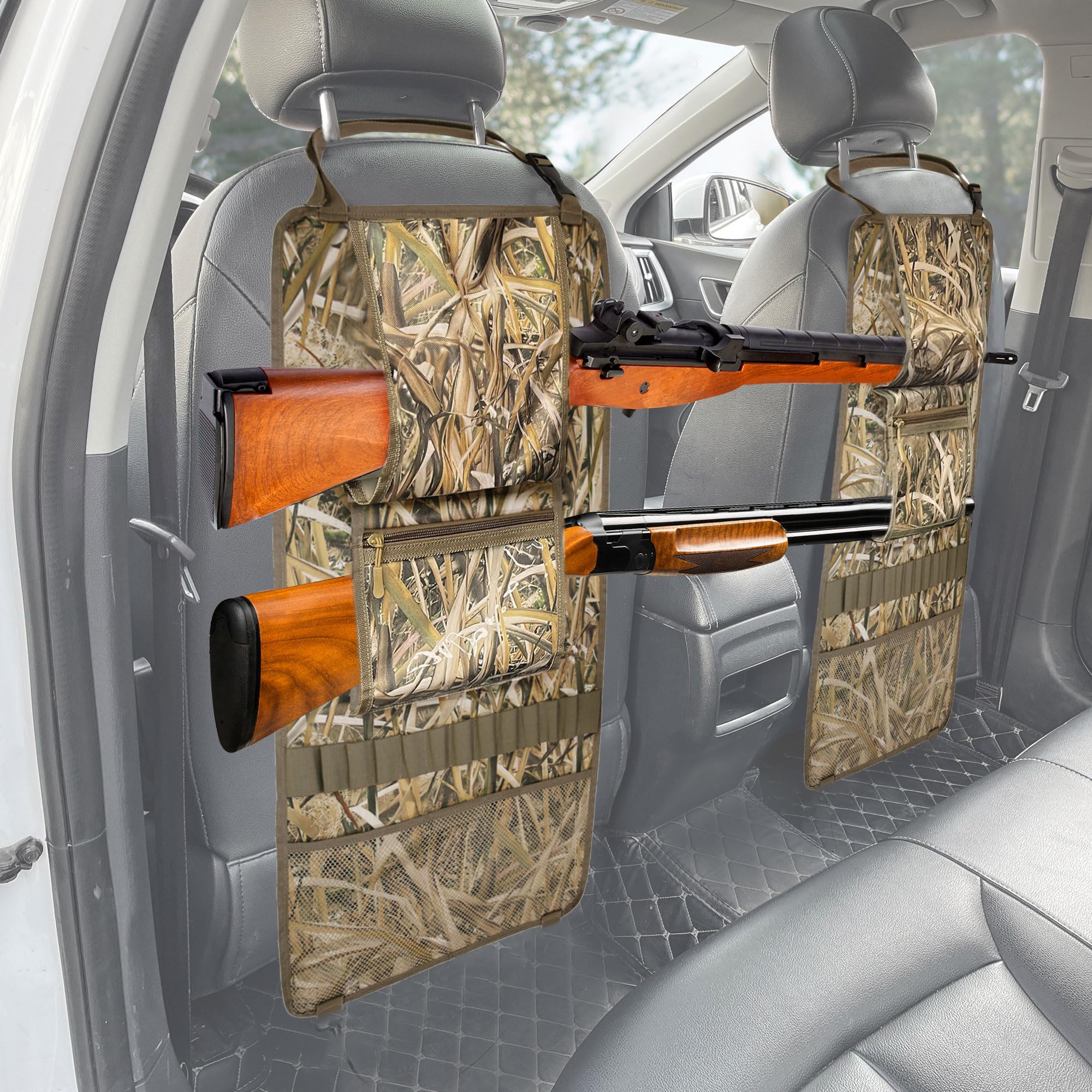 MYDAYS 2 Pack Tactical Seat Back Gun Rack, Camo Front Seat Organizer ...