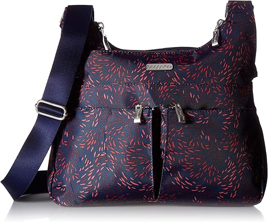 Baggallini Cross Over Crossbody with Rfid, Firework Print, One Size ...