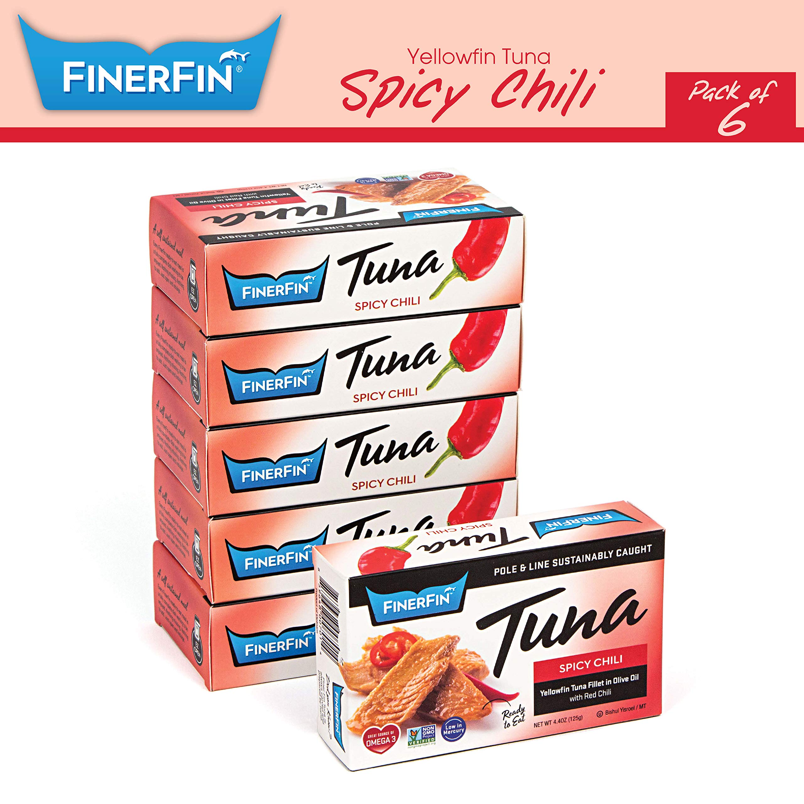 Amazon.com : FinerFin Yellowfin Tuna In Organic Olive Oil - Zesty Lemon ...