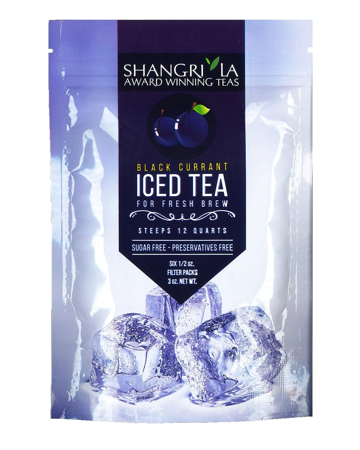Shangri-La Tea Company 725852086353 Iced Tea, Black Currant, Bag of 6 ...