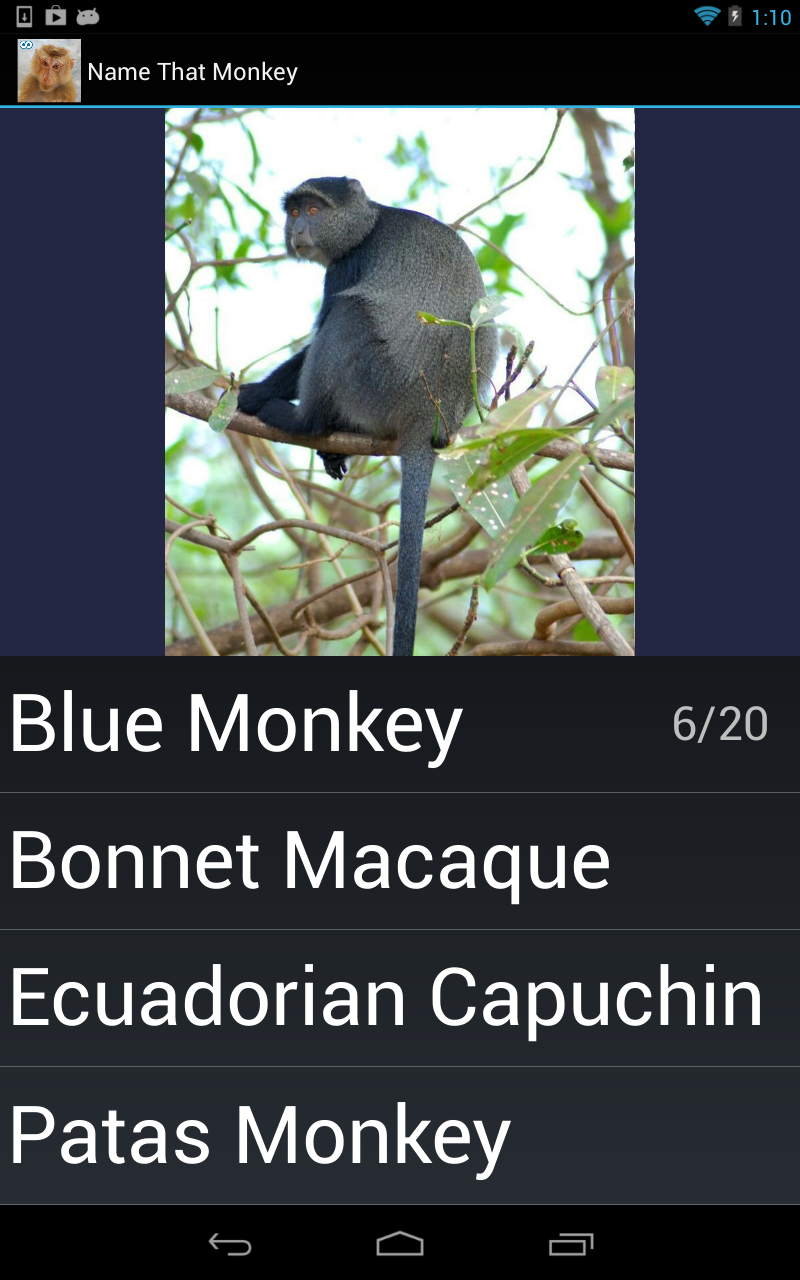 Monkey Species Trivia Quiz:Amazon.com:Appstore for Android