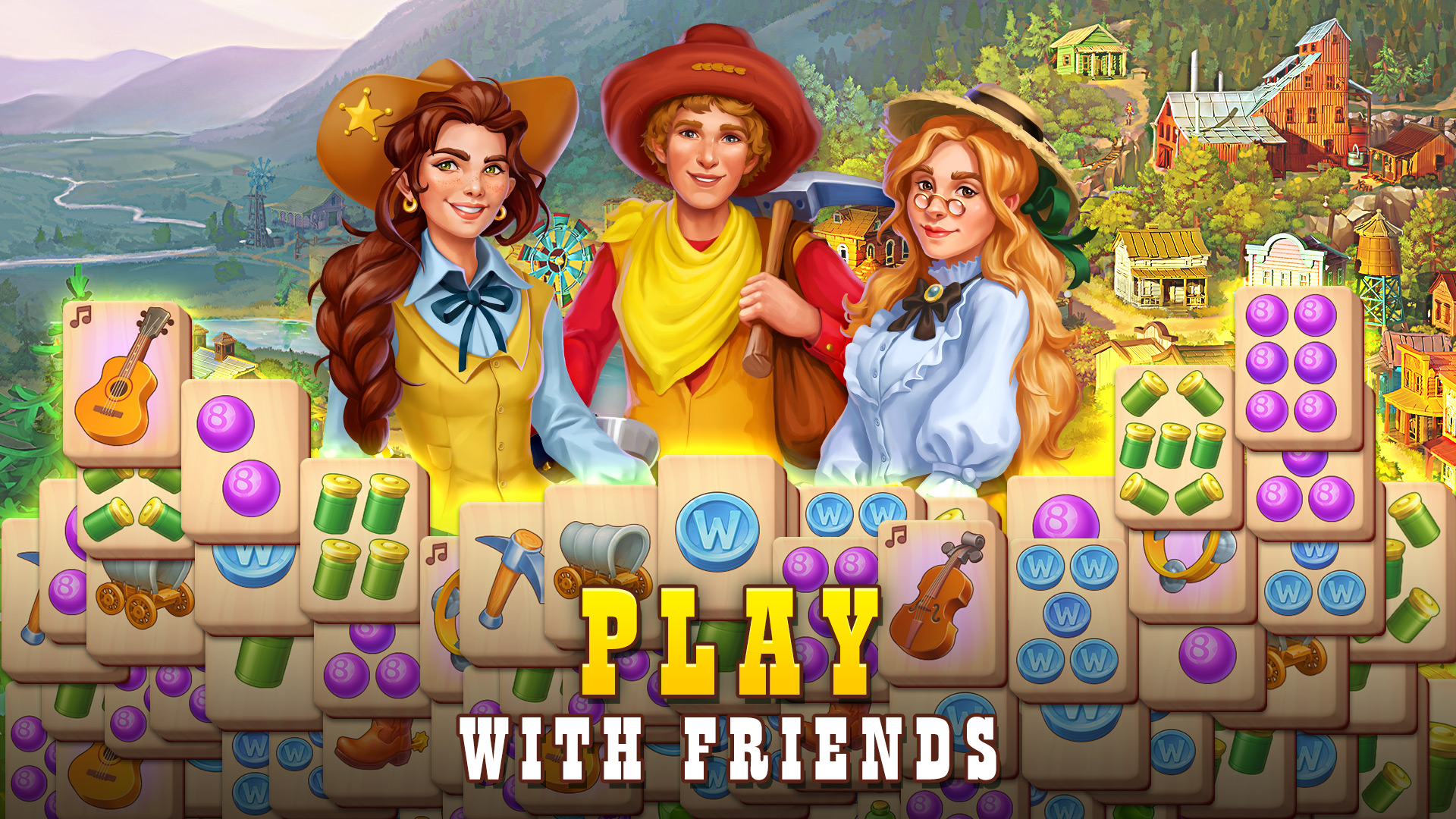 Sheriff of Mahjong: Match tiles & restore a town:Amazon.com:Appstore ...