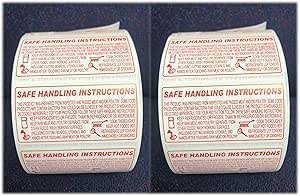 Amazon.com: Food Safe Handling Instructions Label Roll, 1000 Labels. 2. ...