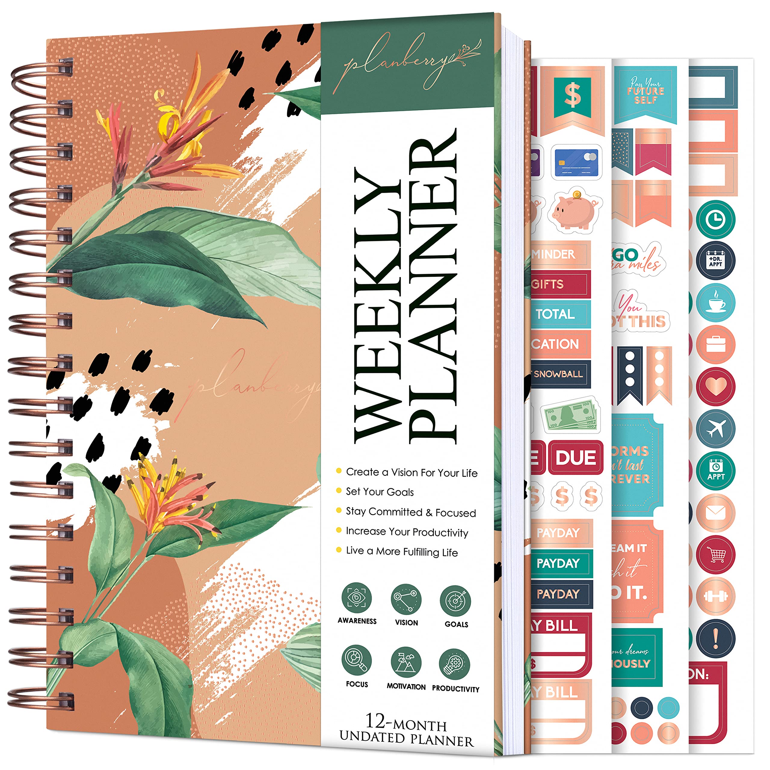 Mua PLANBERRY Weekly Planner – Undated Life Organizer & Budget Planner ...