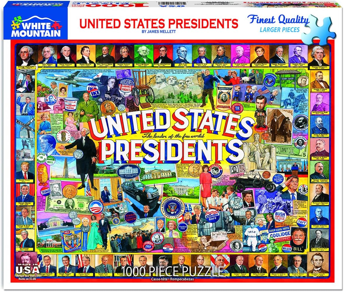 White Mountain Puzzles Estados Unidos Presidentes Rompecabezas de 1000 ...