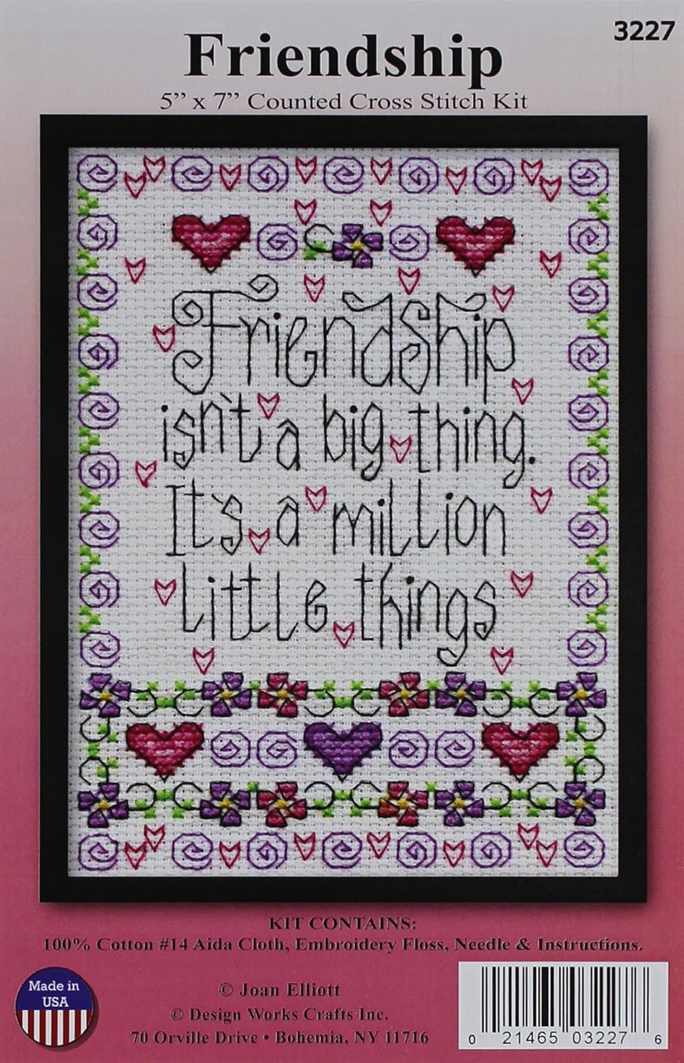 Amazon.com: Design Works Crafts 3227 Crossstitch Kit 5x7Friendship