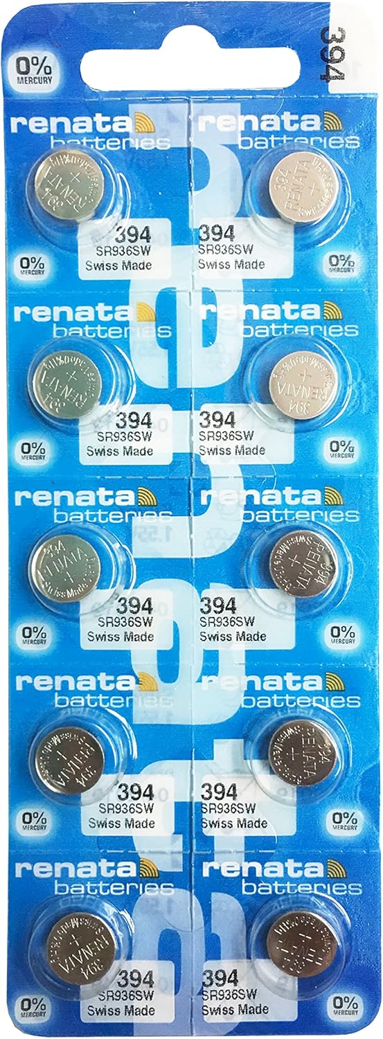 Pack of 10 Renata batteries, All sizes avail: 321, 364, 371, 373, 377 ...
