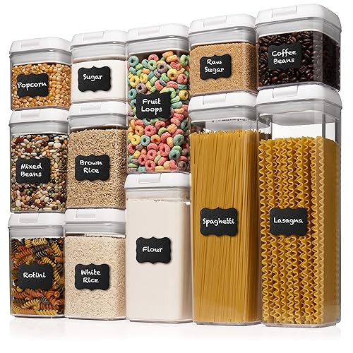 Shazo Airtight Food Storage Containers 12 PC Set, Kitchen Pantry ...